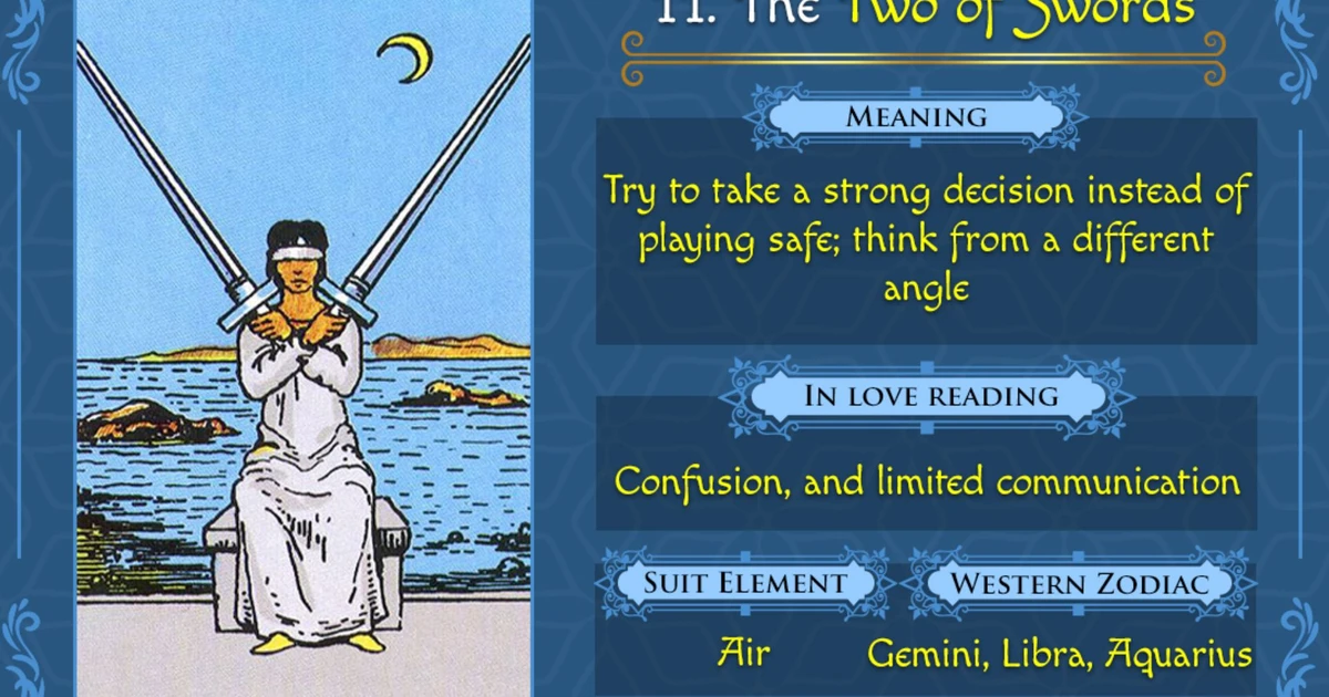 What Does The Two Of Swords Symbolize In Tarot Readings?